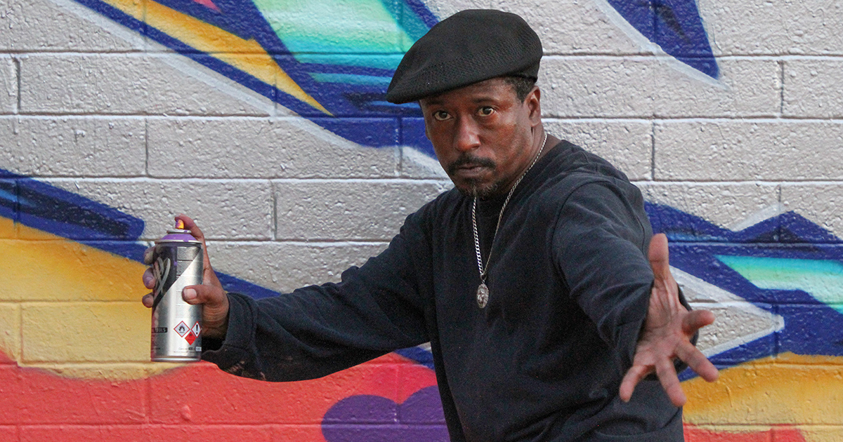 LA Graffiti Artist Legend King Cre8 Paints the Carlsbad Art Wall ...