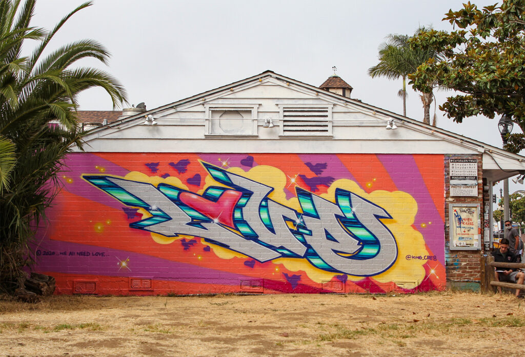 LA Graffiti Artist Legend King Cre8 Paints the Carlsbad Art Wall ...