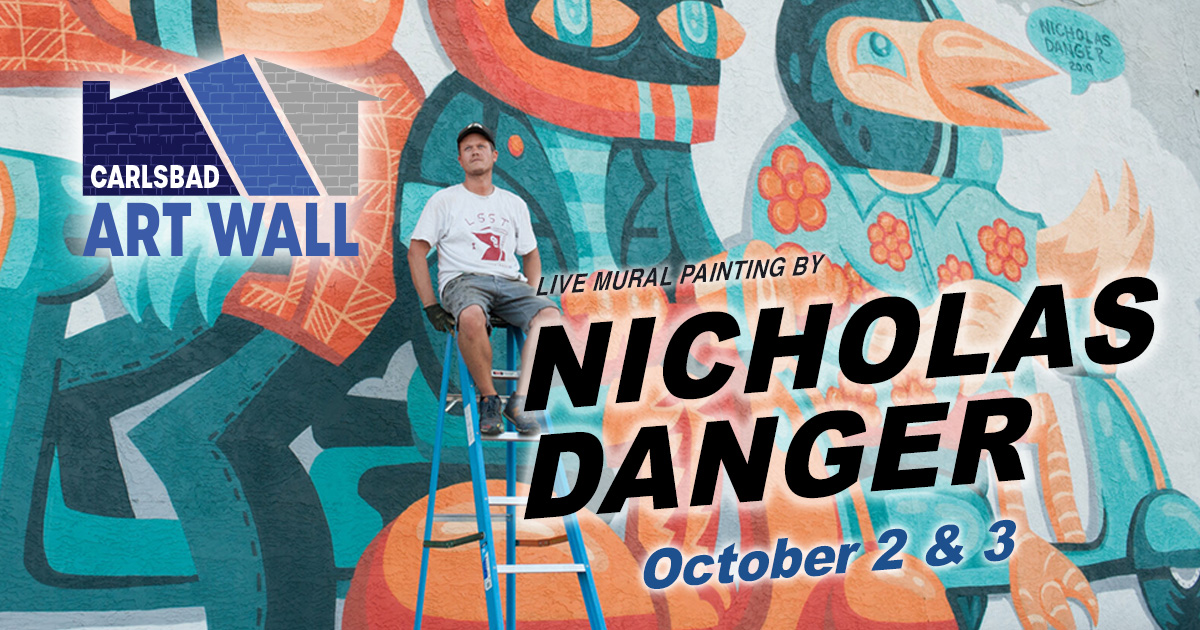 Nicholas Danger to paint the Carlsbad Art Wall - Carlsbad Art and ...